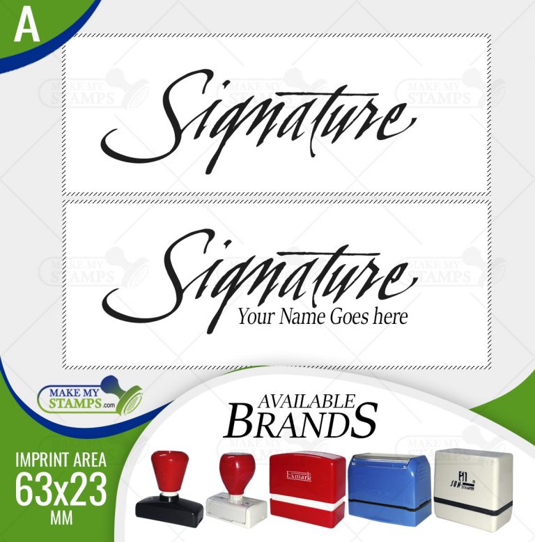 Signature Stamps / Signature Seal / Signature Stamp with Name (Large)