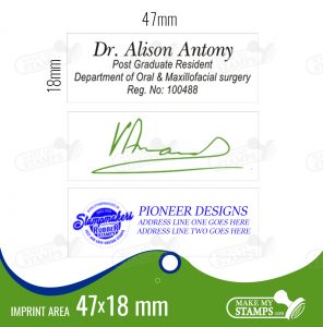 Doctors Stamp, Pocket Stamp for doctors, Pocket rubber stamp for Doctors