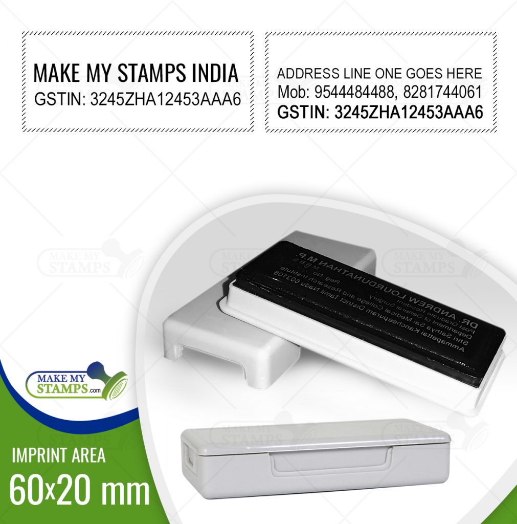 GST Stamp, GST Pocket Stamp, GST stamp with address Sun Stamper