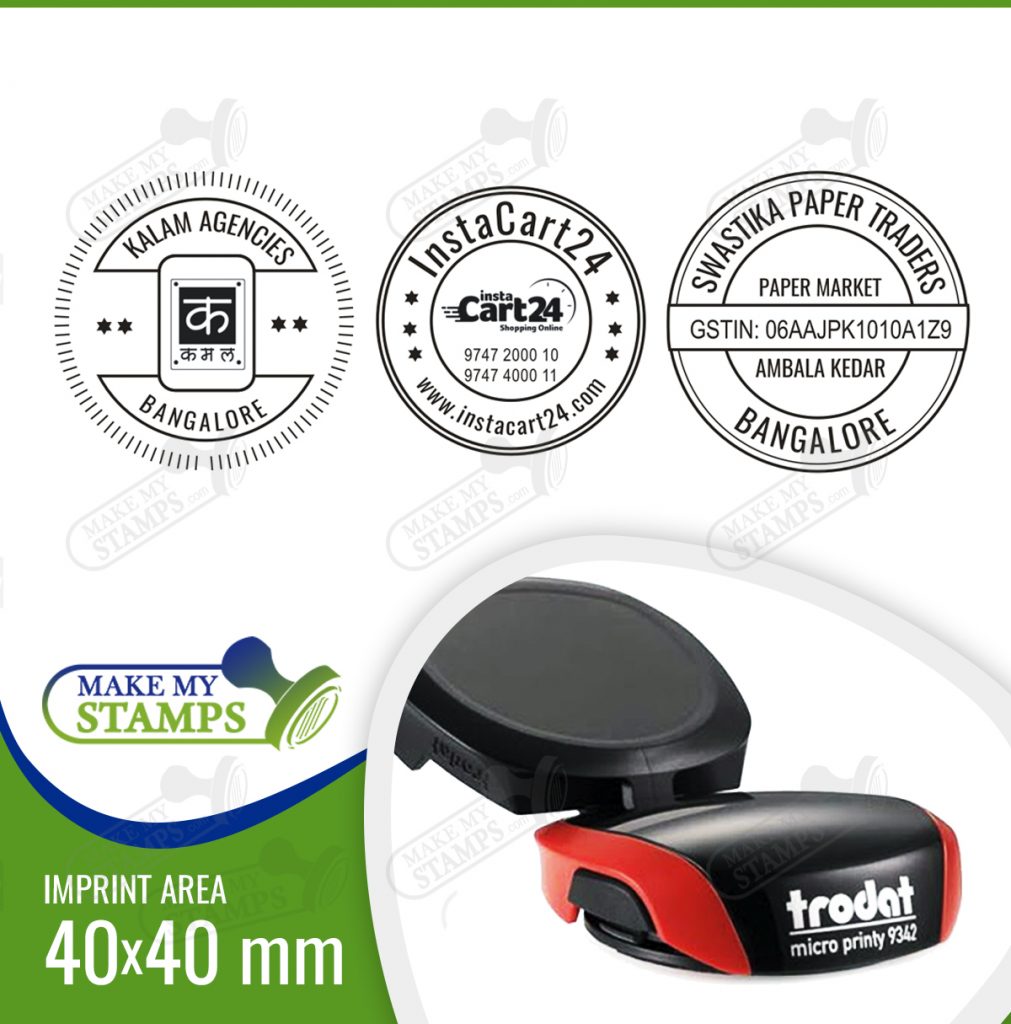 Pocket Stamp Round : Trodat 40x40mm :: Rubber Stamp Online