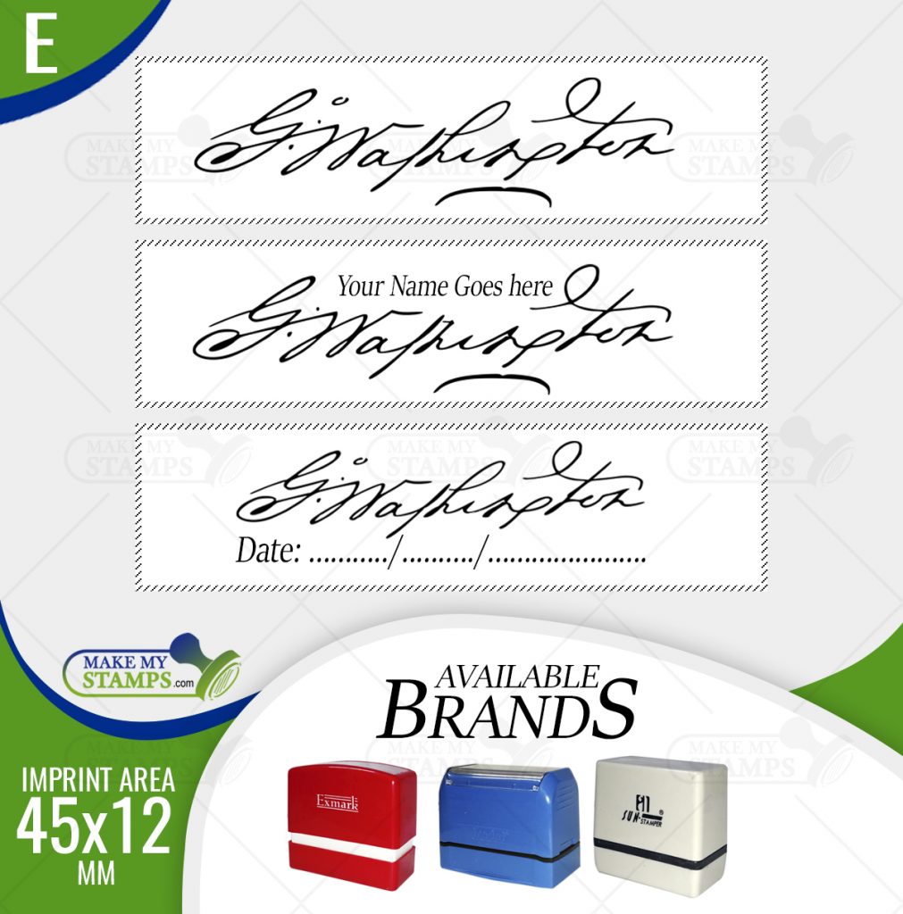 Signature Stamps / Signature Seal / Signature Stamp with Name (Small)